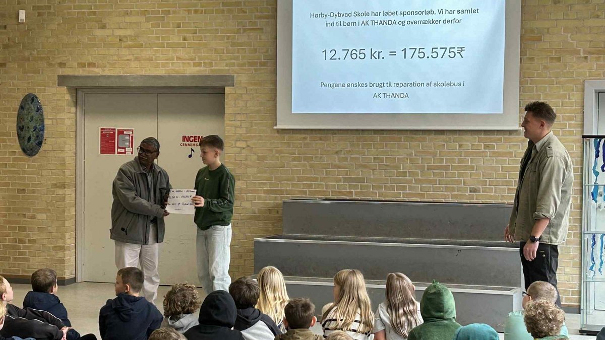 Skolelever i Hørby og Dybvad har samlet ind til skolebus i Indien