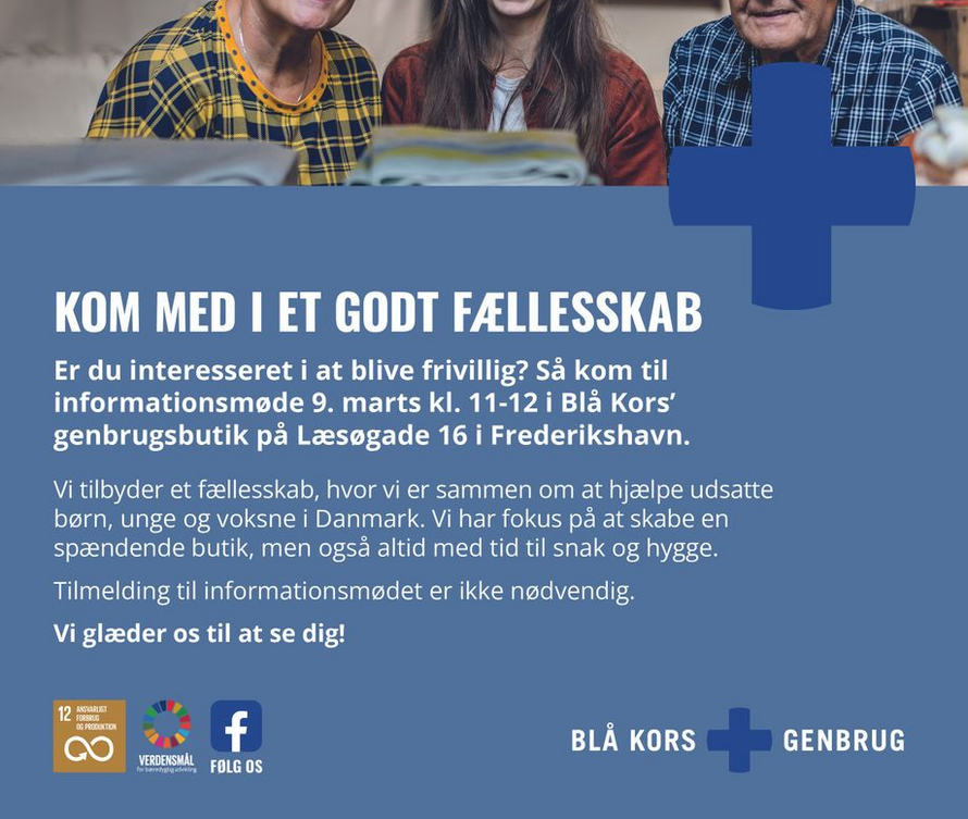 Blå Kors søger frivillige til hjælpen for udsatte