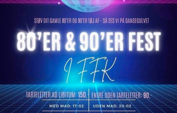 Fest med de store hits fra 80'erne og 90'erne