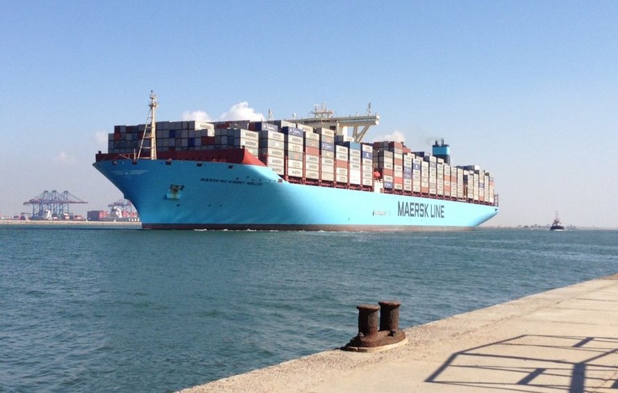 Verdens største containerskib er på vej