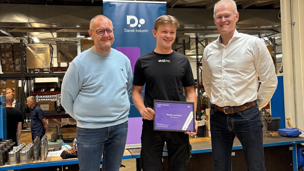 Mads fra VMS Group i Frederikshavn er kåret som årets lærling i Vendsyssel