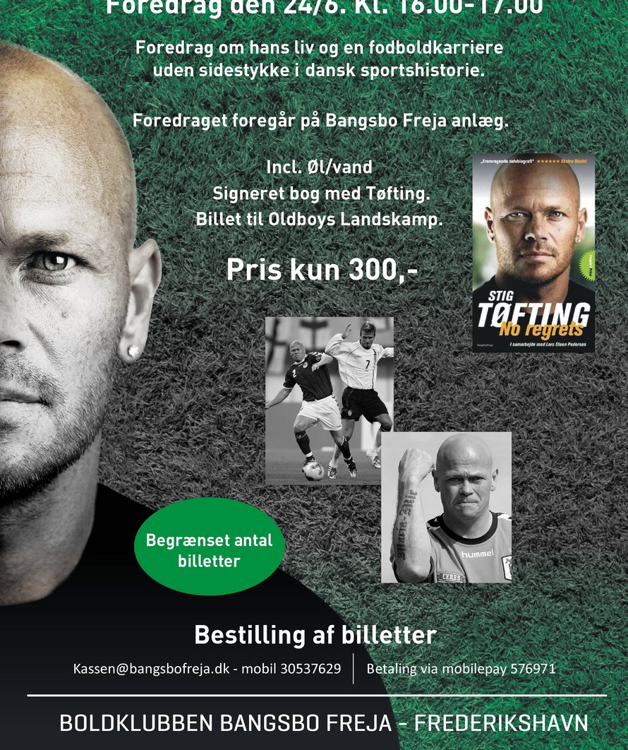 Stig Tøfting-foredrag i Bangsbo Freja: No regrets